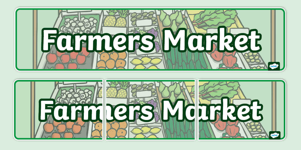 Irish Farmer's Market Role-Play Banner (Teacher-Made)