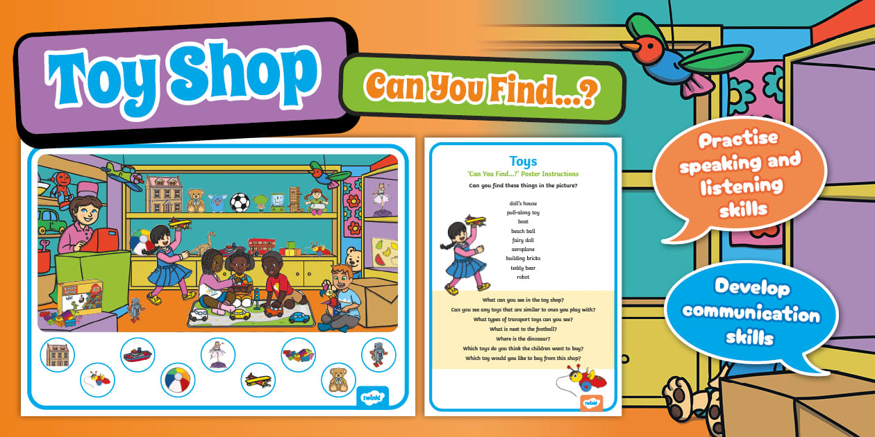 Toys Can You Find...? Poster and Prompt Card Pack | Twinkl