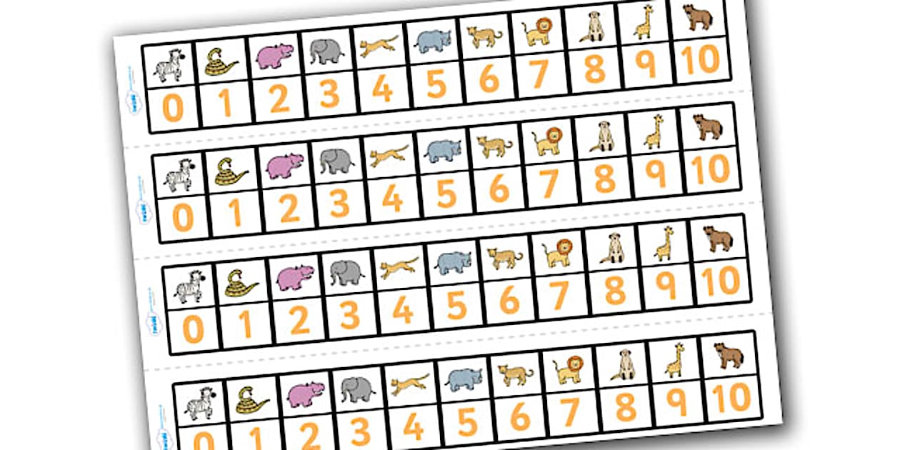Safari Number Track (1-10) - Twinkl