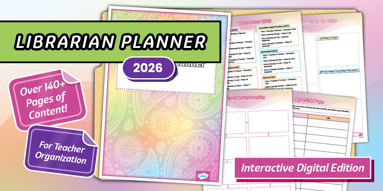 2026 Librarian Digital Planner