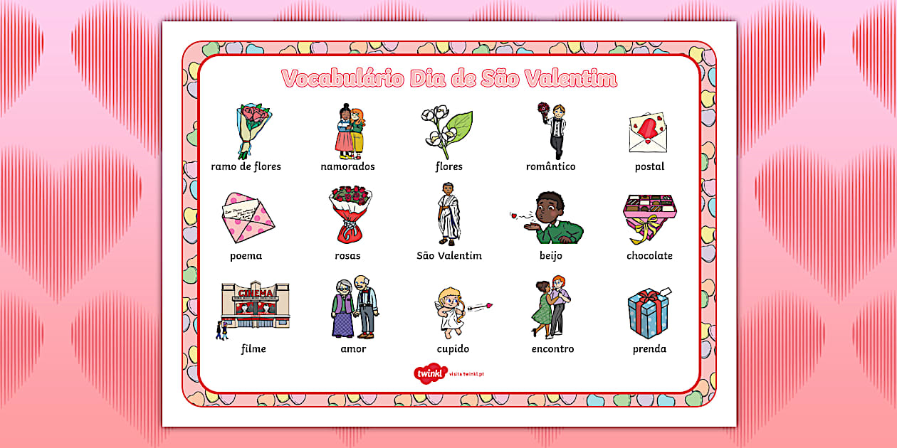 Título: Dia de São Valentim: Palavras-chave - Twinkl