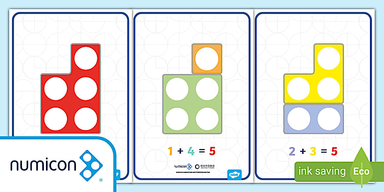 Numicon Shape Bonds of 5 Display Posters (teacher made)