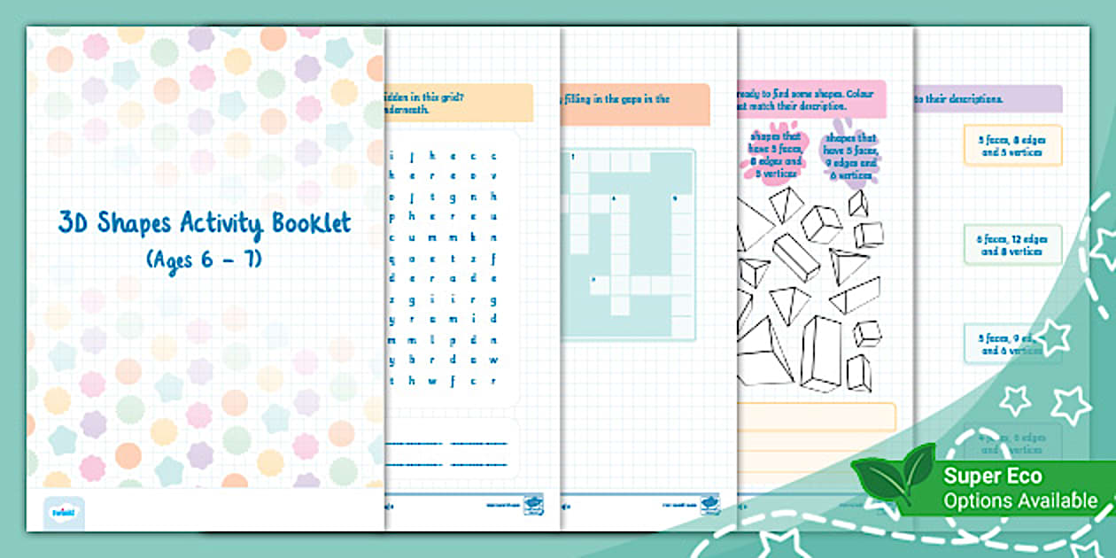 3D Shapes Activity Booklet (Ages 6 - 7)
