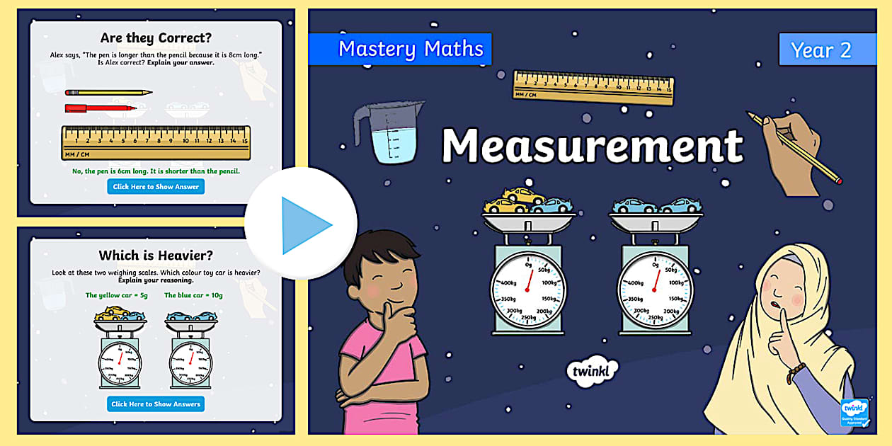 Year 2 Measurement Maths Mastery PowerPoint (teacher made)