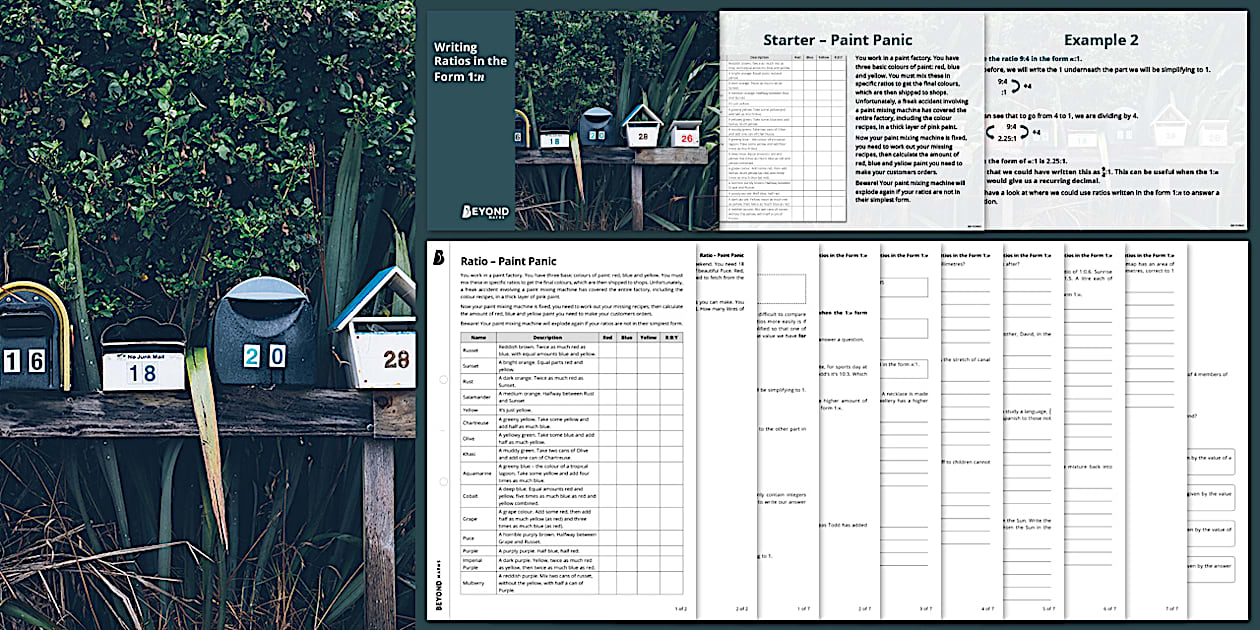 👉 Writing Ratios in the Form 1:n Resource Pack - Twinkl