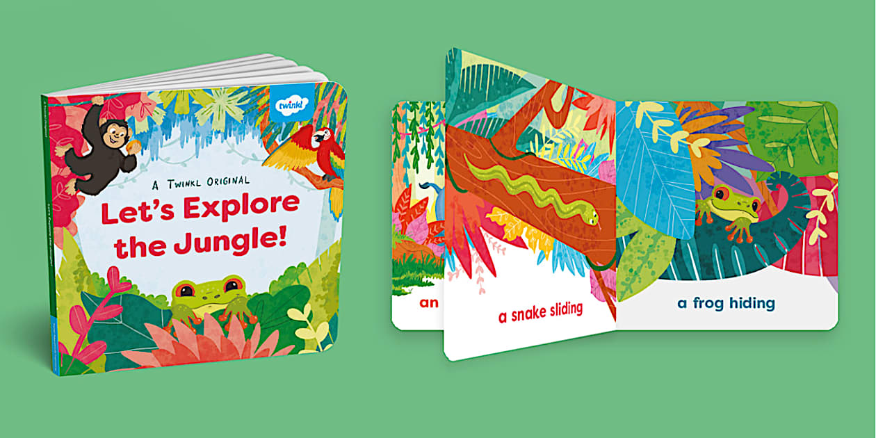 Jungle Board Book | Let's Explore the Jungle! eBook - Twinkl