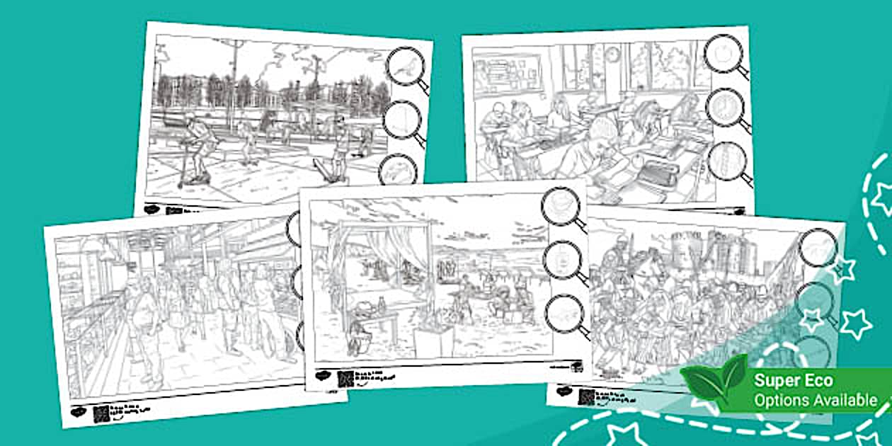 Hide and Seek Colouring Pages | Parents Resource Ages 7–11