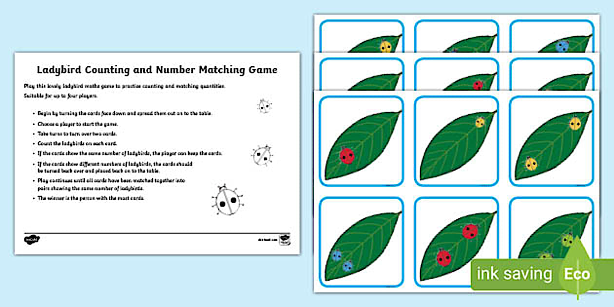 👉 Ladybird Counting and Matching Game (teacher made)