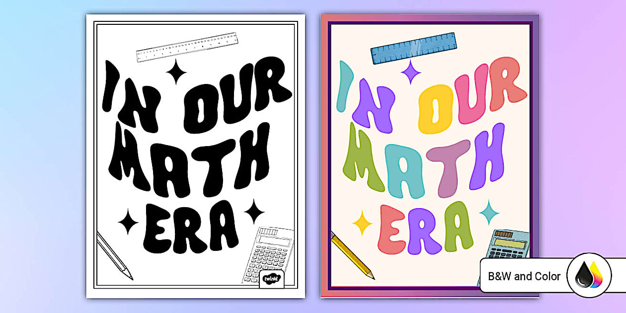 In Our Math Era Poster - Twinkl