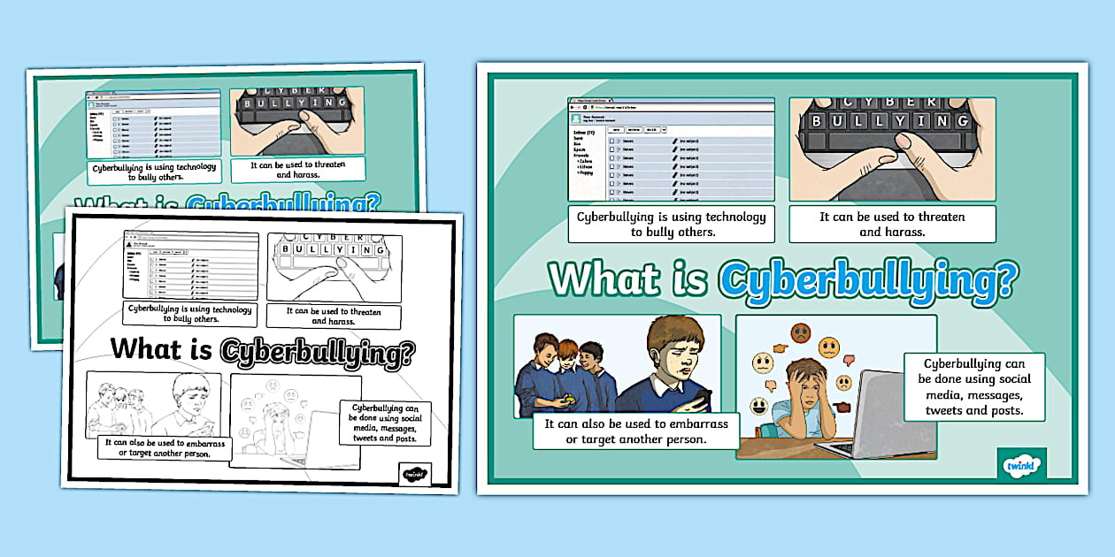 What is Cyberbullying? Display Poster (teacher made)