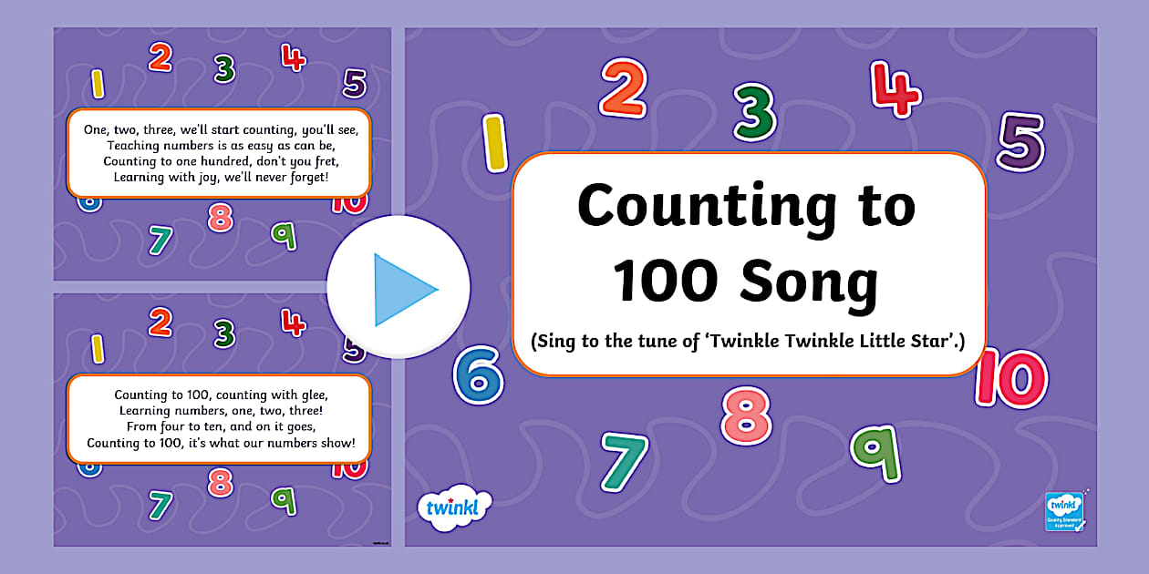 👉 Counting to 100 Song PowerPoint (teacher made) - Twinkl