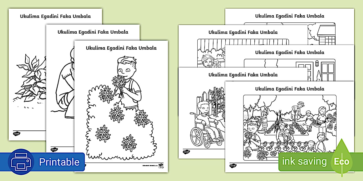 Ukulima Isityalo Egadini Colouring (teacher made) - Twinkl