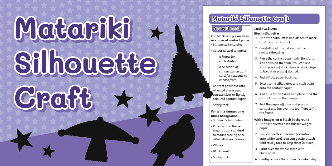 Matariki Silhouette Art