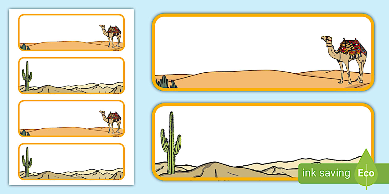 Desert-Themed Labels (teacher made) - Twinkl