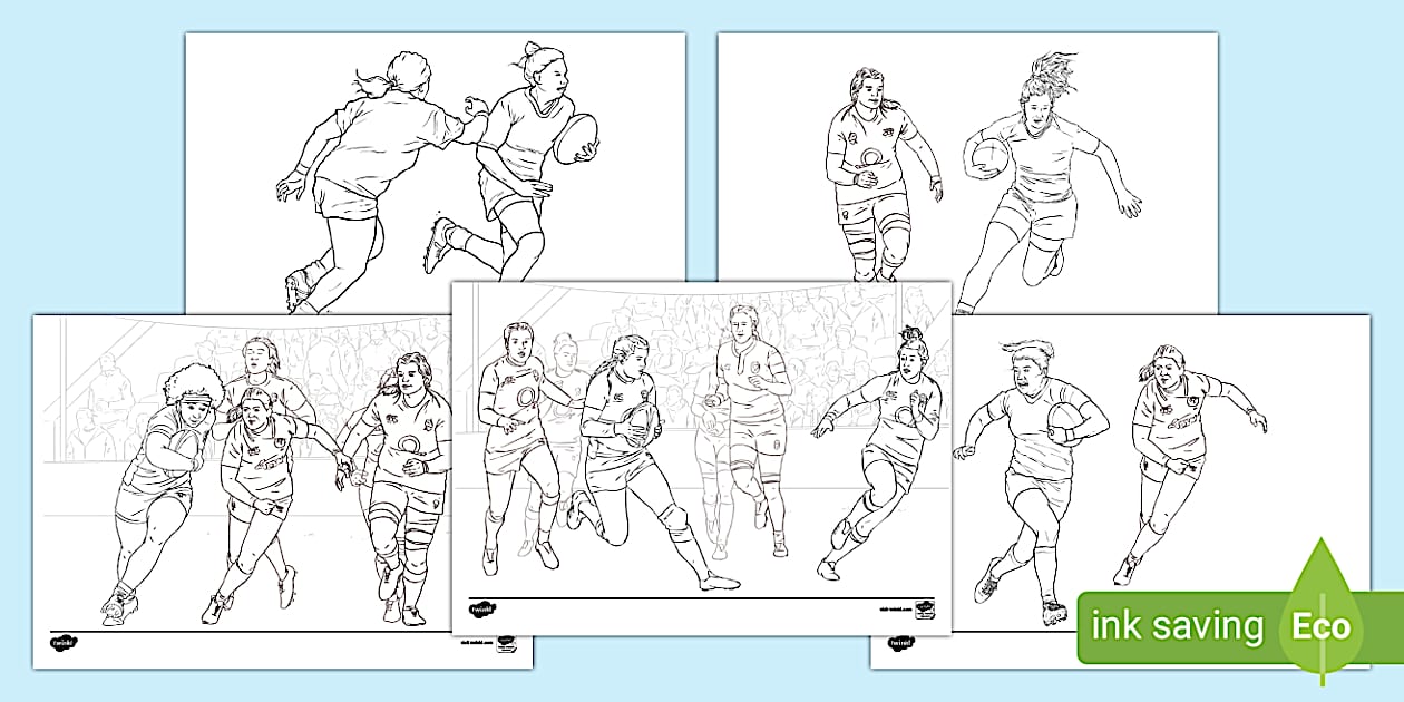 Women's Rugby World Cup Colouring Pages - Twinkl