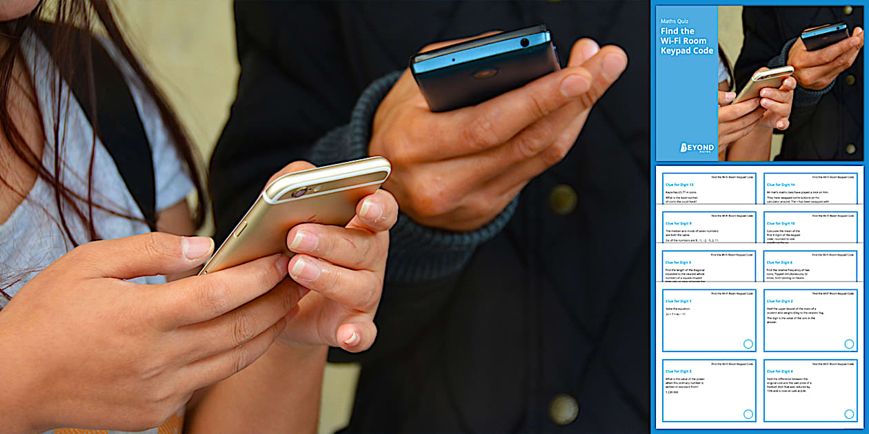 Find the WiFi Room Keypad Code Maths Quiz | Beyond - Twinkl