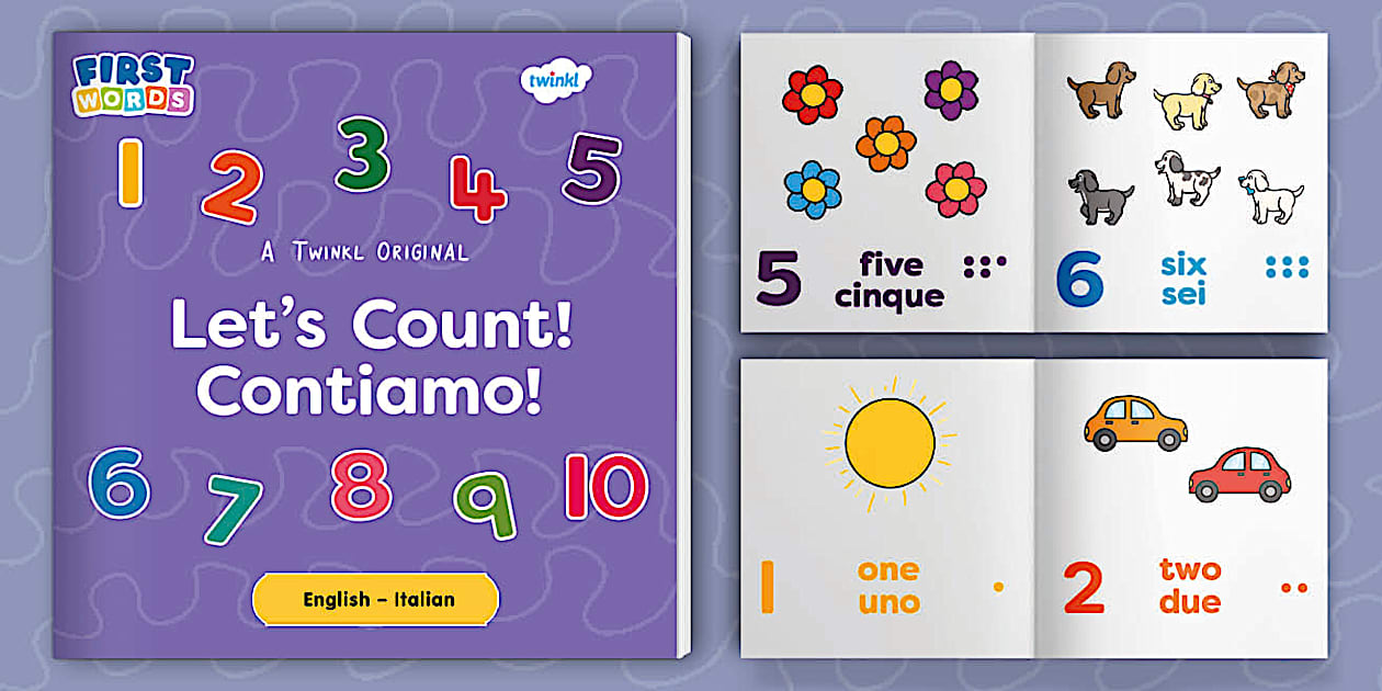 Let's Count! Bilingual Italian/English eBook - Twinkl
