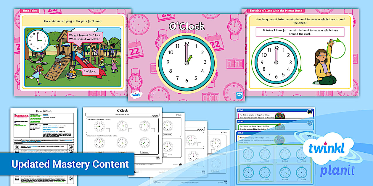 👉 Y1 Telling the Time PlanIt Maths Lesson 1 - Twinkl