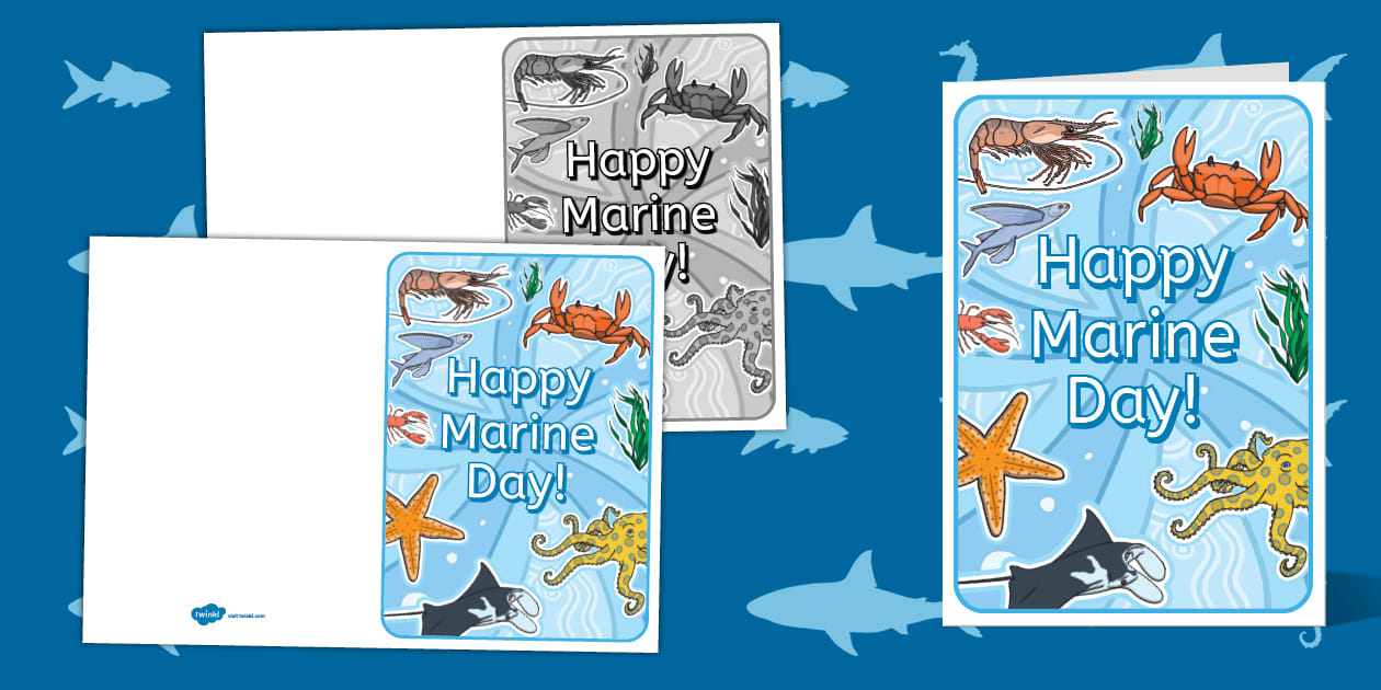 海の日 グリーティングカード Happy Marine Day Greeting Card｜Twinkl