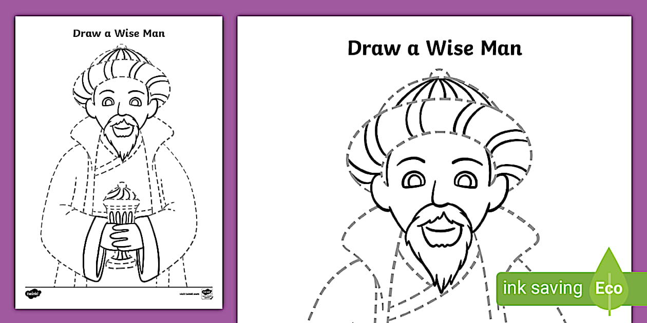 Draw a Wise Man Pencil Control Activity | Twinkl - Twinkl