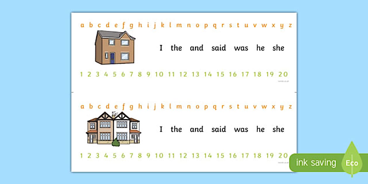 Cursive Alphabet Strips (Houses and Homes) (teacher made)