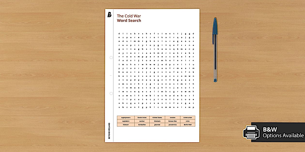 The Cold War Word Search