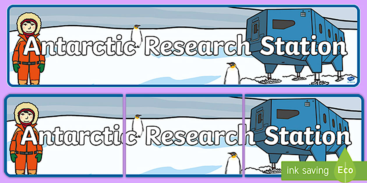Antarctic Research Station Display Banner