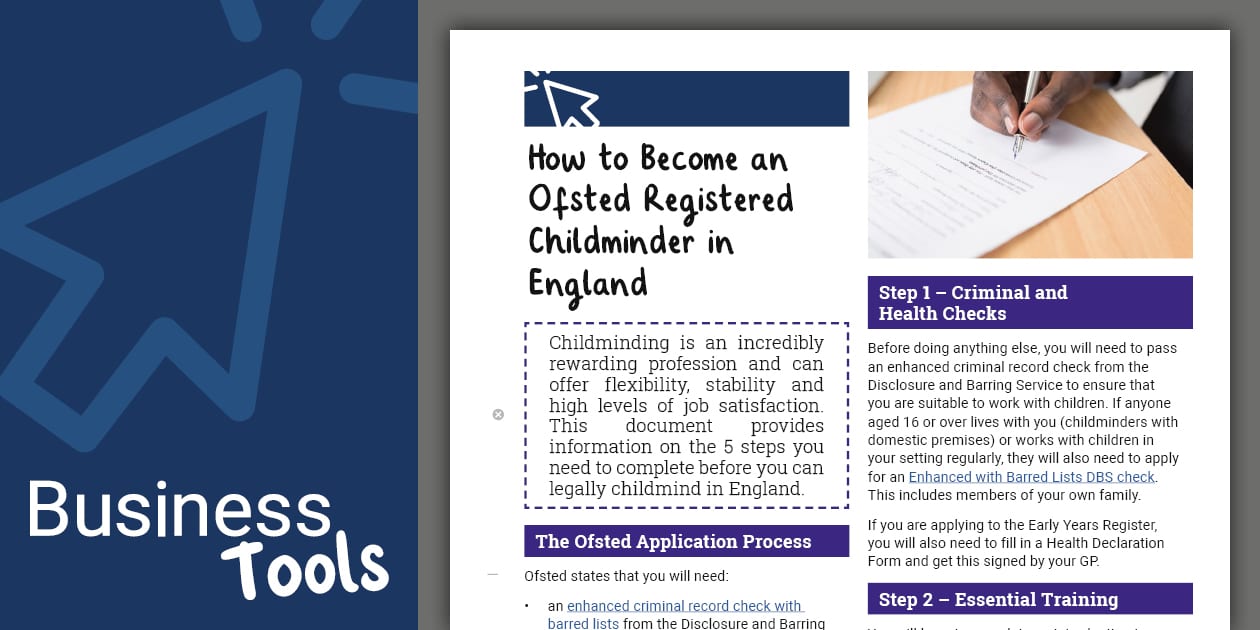How to Become an Ofsted Registered Childminder Information