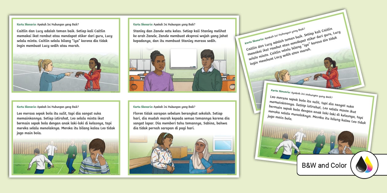 Kartu Skenario: Apakah Ini Hubungan yang Baik? - Twinkl