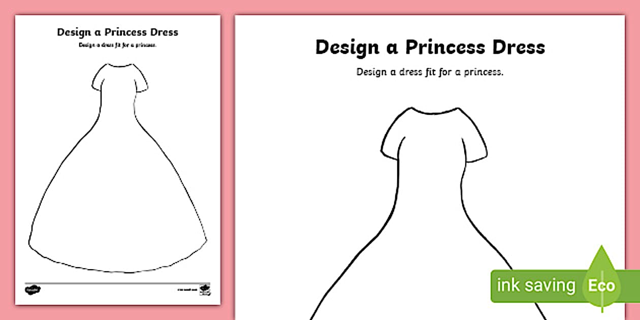 Design a Princess Dress Activity (Teacher-Made) - Twinkl