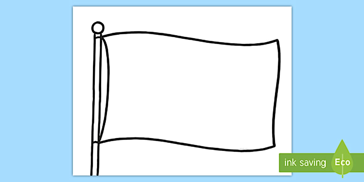 Blank Flag Template - Printable (teacher made) - Twinkl