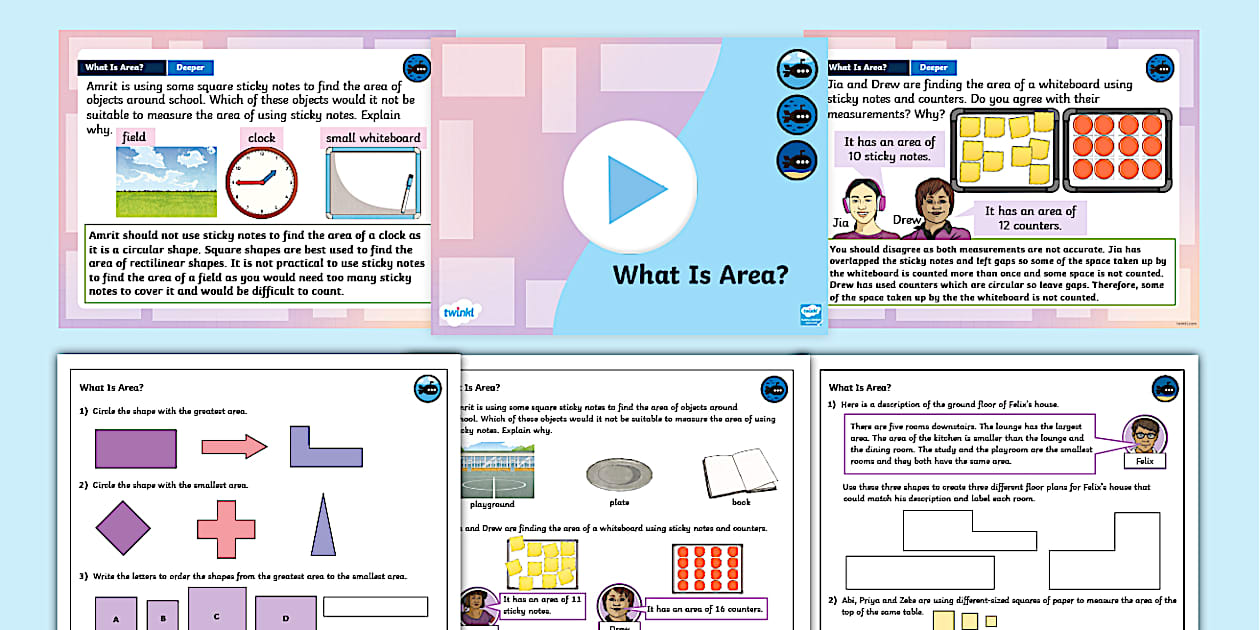 👉 Y4 Teaching Pack to Support White Rose Maths What Is Area?