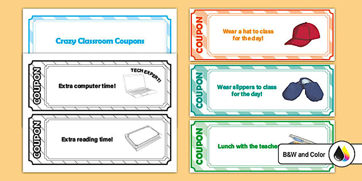 Sixth Grade Crazy Classroom Coupons (teacher made) - Twinkl