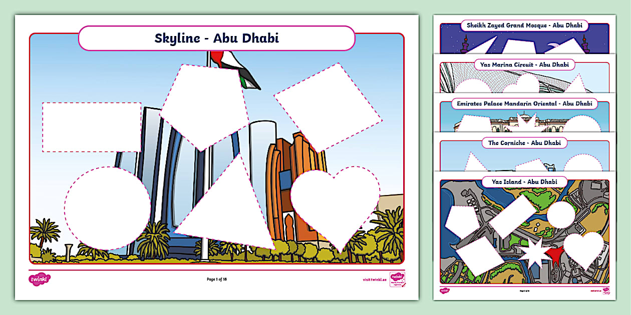 Abu Dhabi Shape Puzzles (profesor hizo) - Twinkl