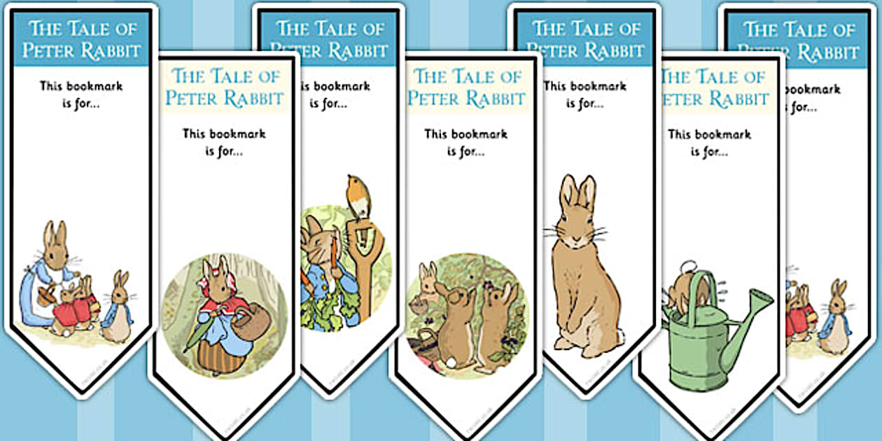 The Tale of Peter Rabbit Editable Bookmarks (teacher made)