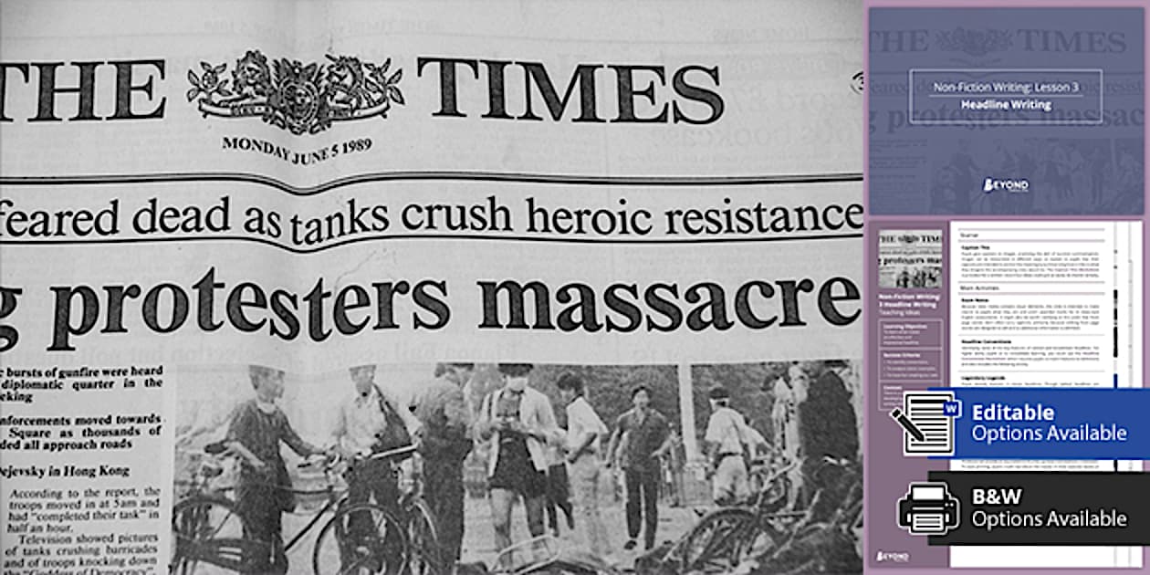 Writing A Newspaper Article KS3 | Non-Fiction Writing | Beyond