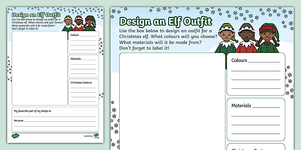 Design an Elf Outfit (professor feito) - Twinkl
