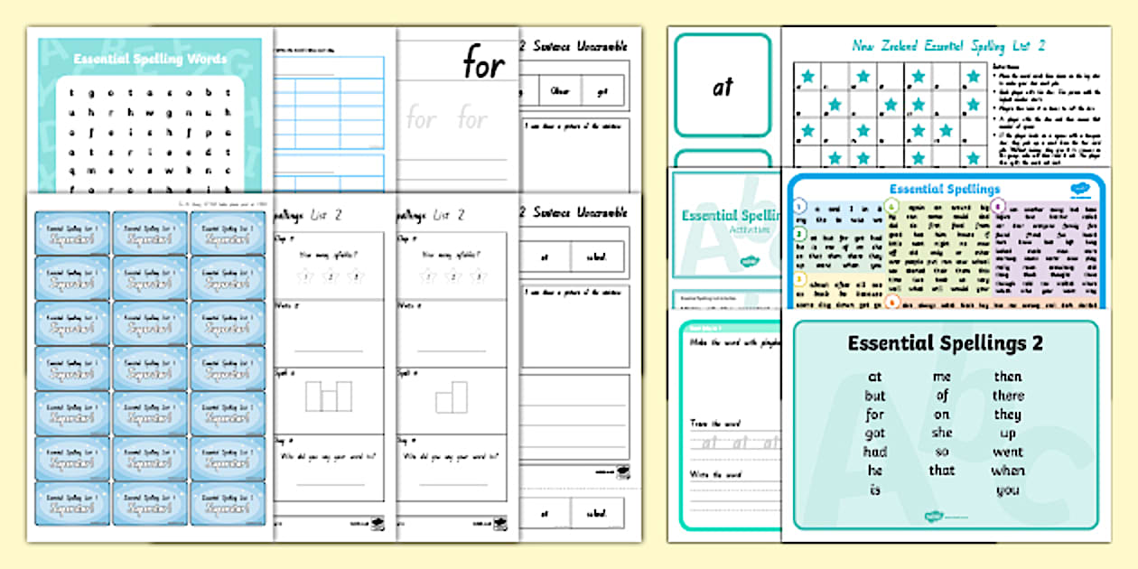 Essential Spelling List 2 Resource Pack (professor feito)