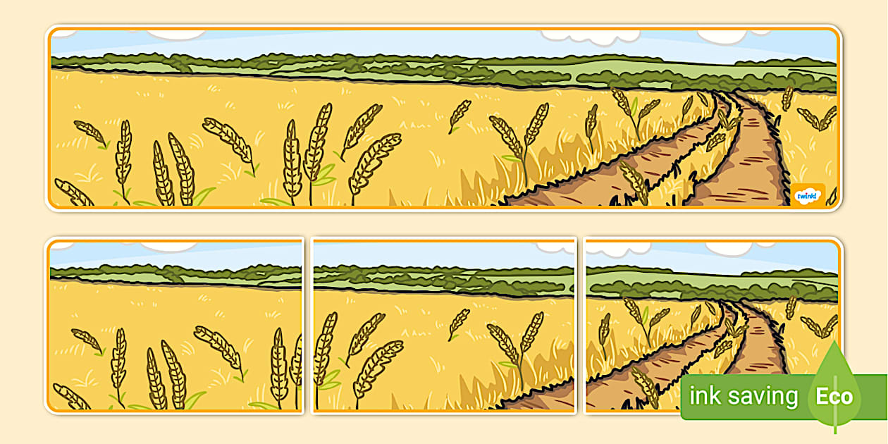 Wheat Field Small World Background (teacher made) - Twinkl