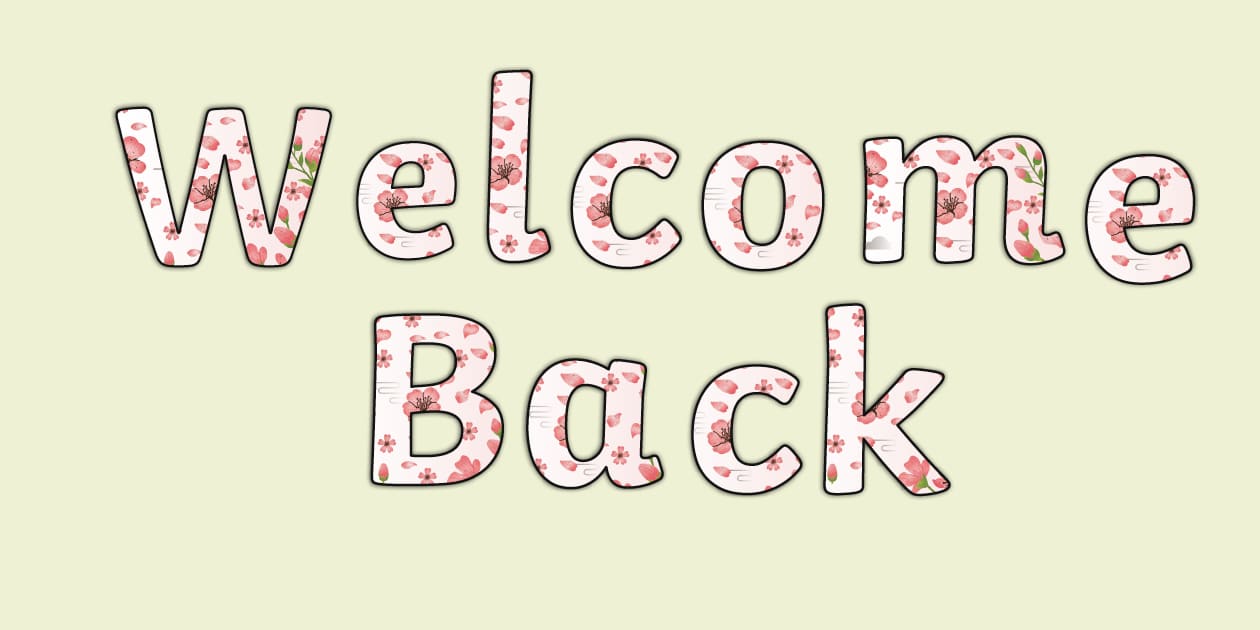 * NEW * Sakura-Themed Welcome Back Display Lettering