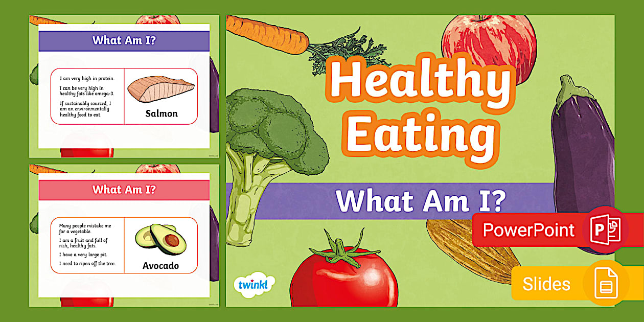 What Am I? Healthy Eating Game PowerPoint & Google Slides