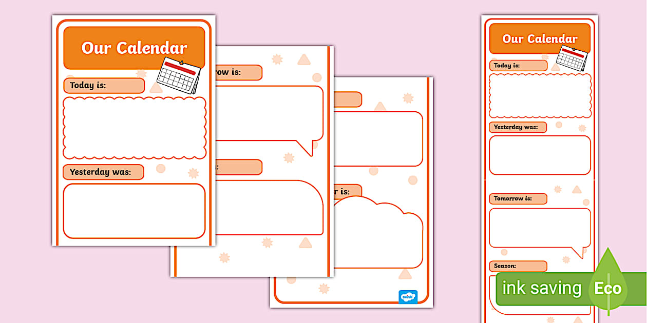Our Calendar Display (teacher made) - Twinkl