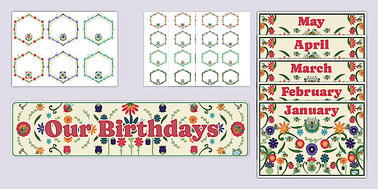 Bee-Themed Birthday Display (creat de profesori) - Twinkl
