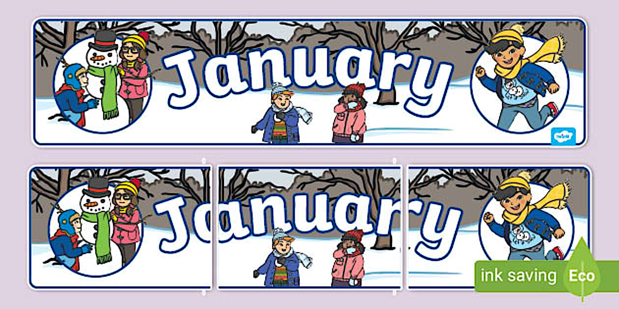 👉 January Display Banner (teacher made) - Twinkl