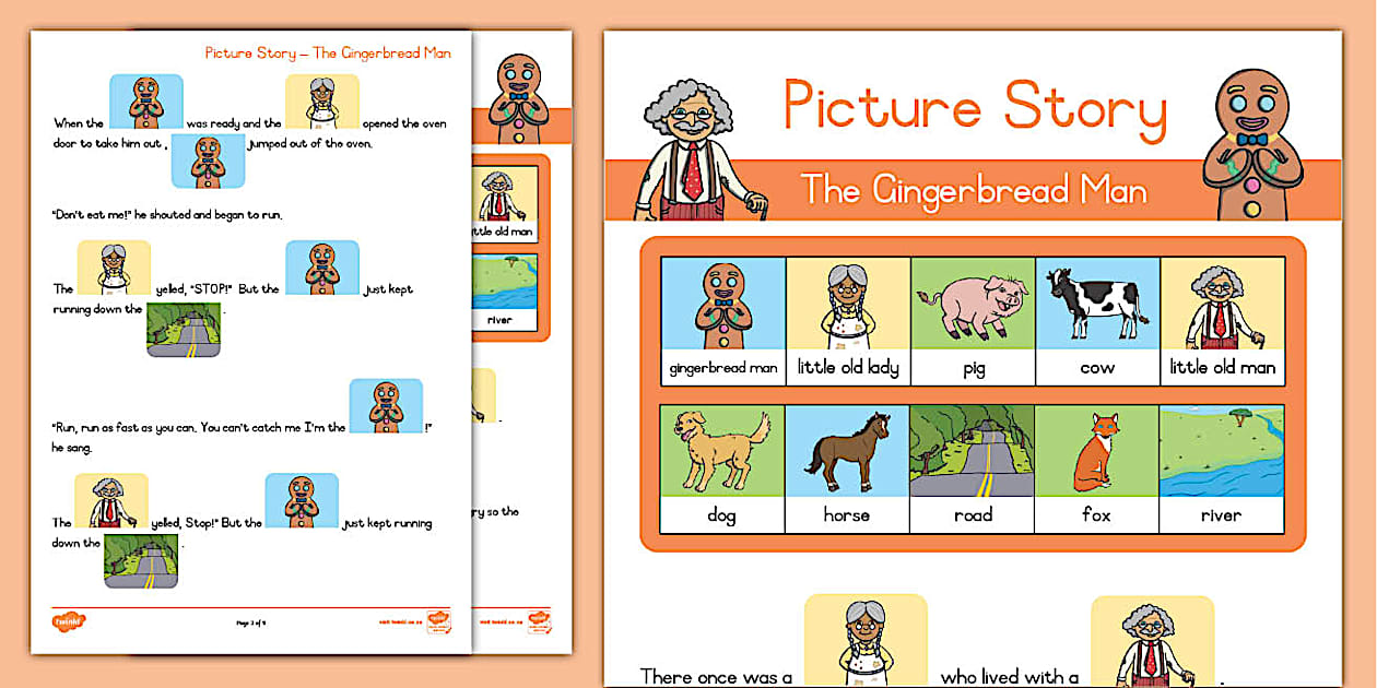 Picture Story - The Gingerbread Man (teacher made) - Twinkl