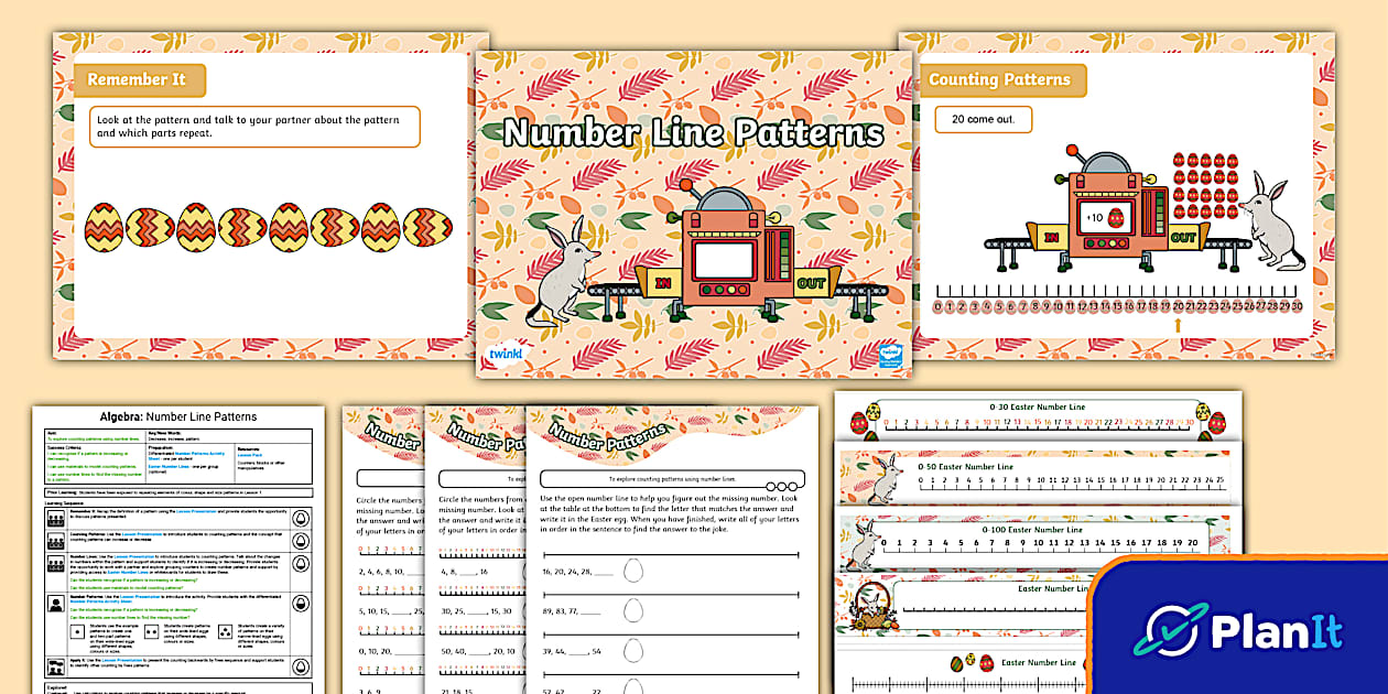 Year 2 Algebra: Pattern Eggsperts Lesson 2 (teacher made)