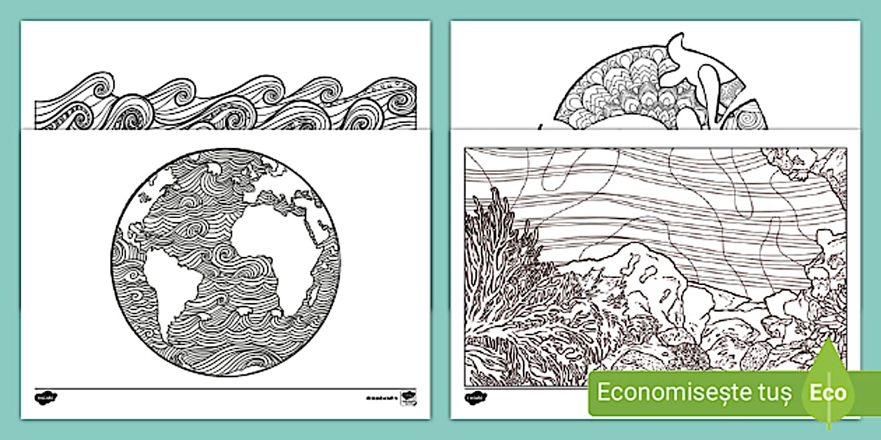 Ziua Mondială a Apei - Desene de colorat | Twinkl România