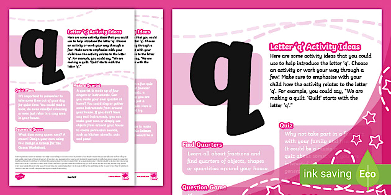 Letter 'q' Activity Ideas (teacher made) - Twinkl