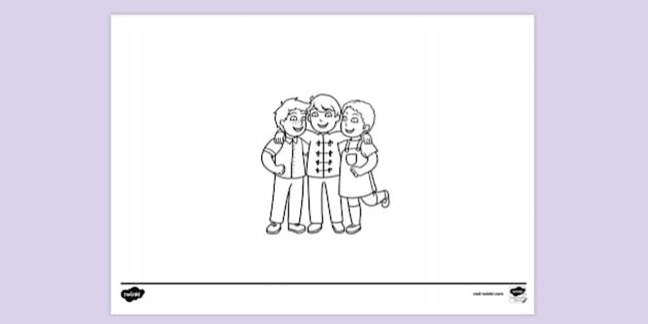 Children Friends Colouring Sheet | Twinkl Resources - Twinkl
