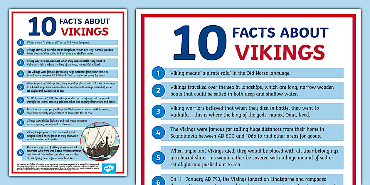 10 Facts About Vikings Display Poster
